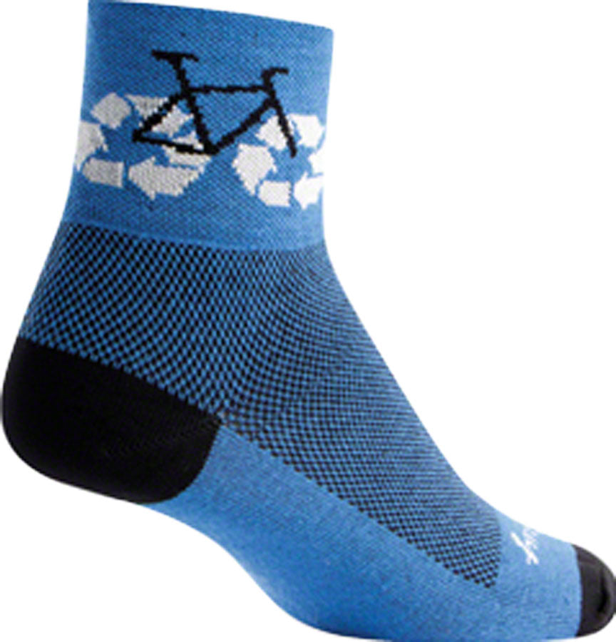 SockGuy Classic Recycle Socks - 3 inch, Blue, Large/X-Large – Unlimited Biking
